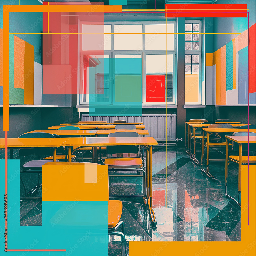 interior of a room with furniture Generative ai picture collage of ...