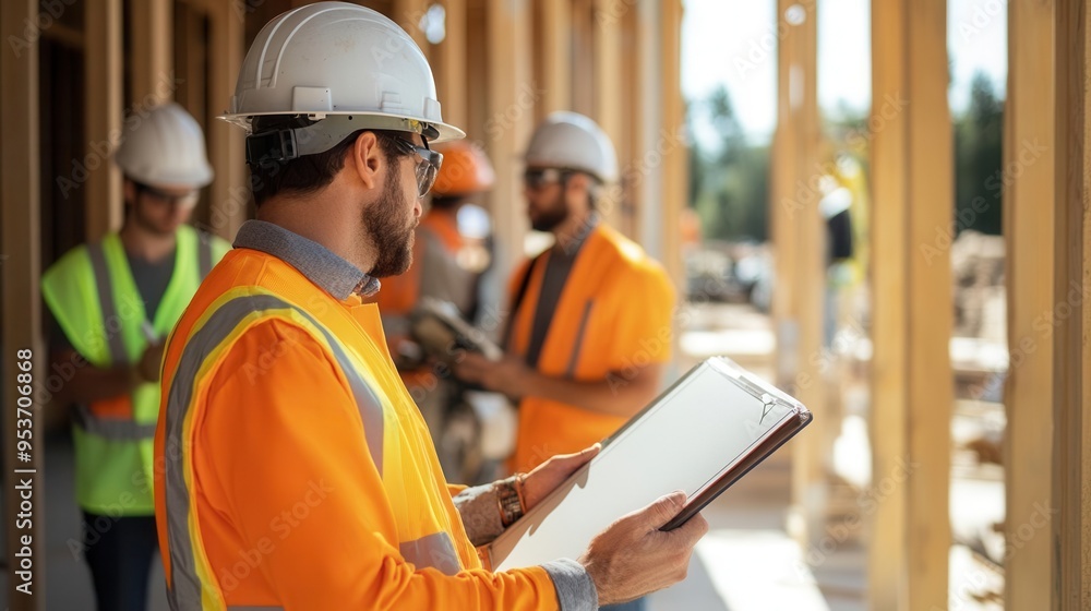 Construction crew taking inventory to identify lost items, lost items ...