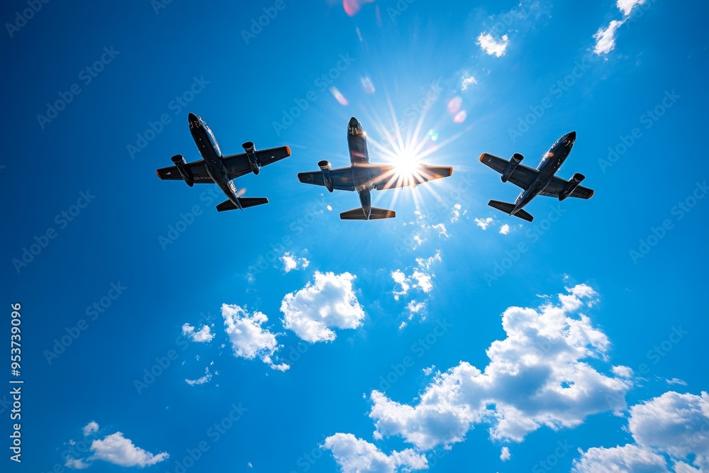 Air Force birthday parade flyover with vintage and modern aircraft ...