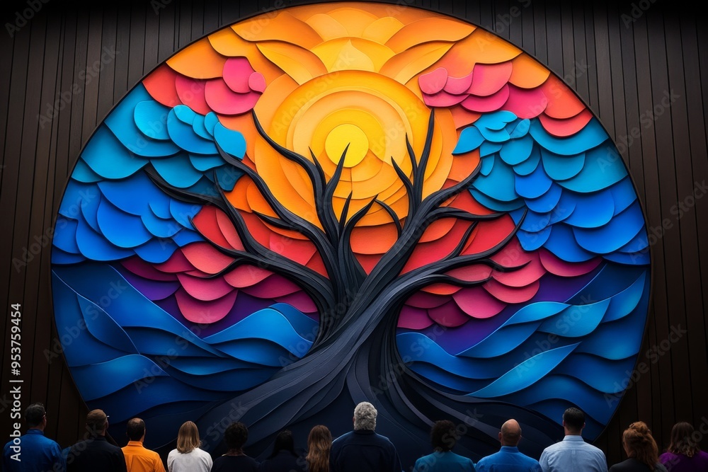 Covenant renewal depicted in a community gathering with prayer and ...