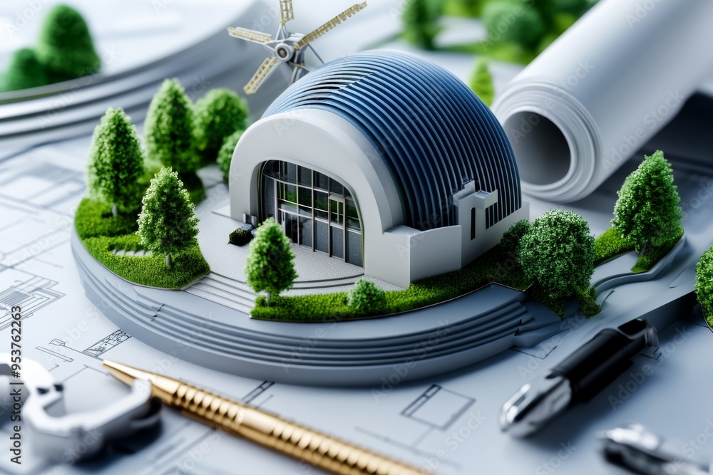 Energy efficiency structural design is highlighted in a minimalist ...