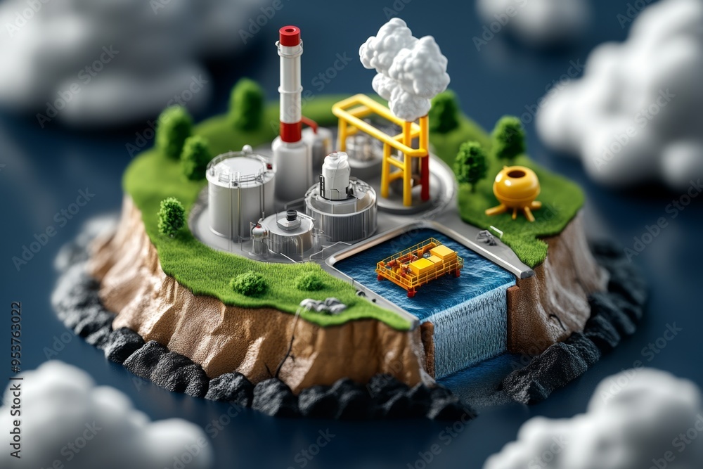 Geothermal energy innovation is depicted in a detailed illustration of ...