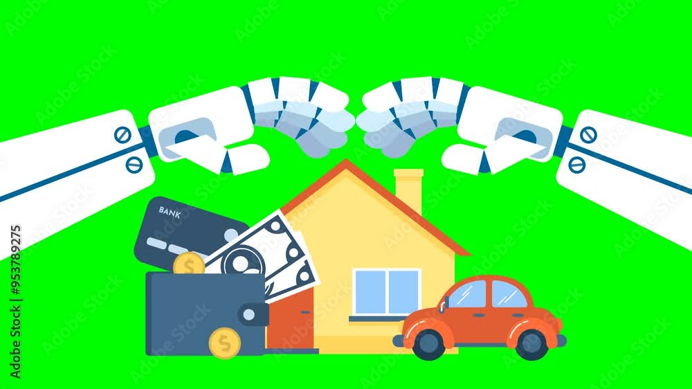 Property and life insurance. Сar, health, house, money, finance being ...