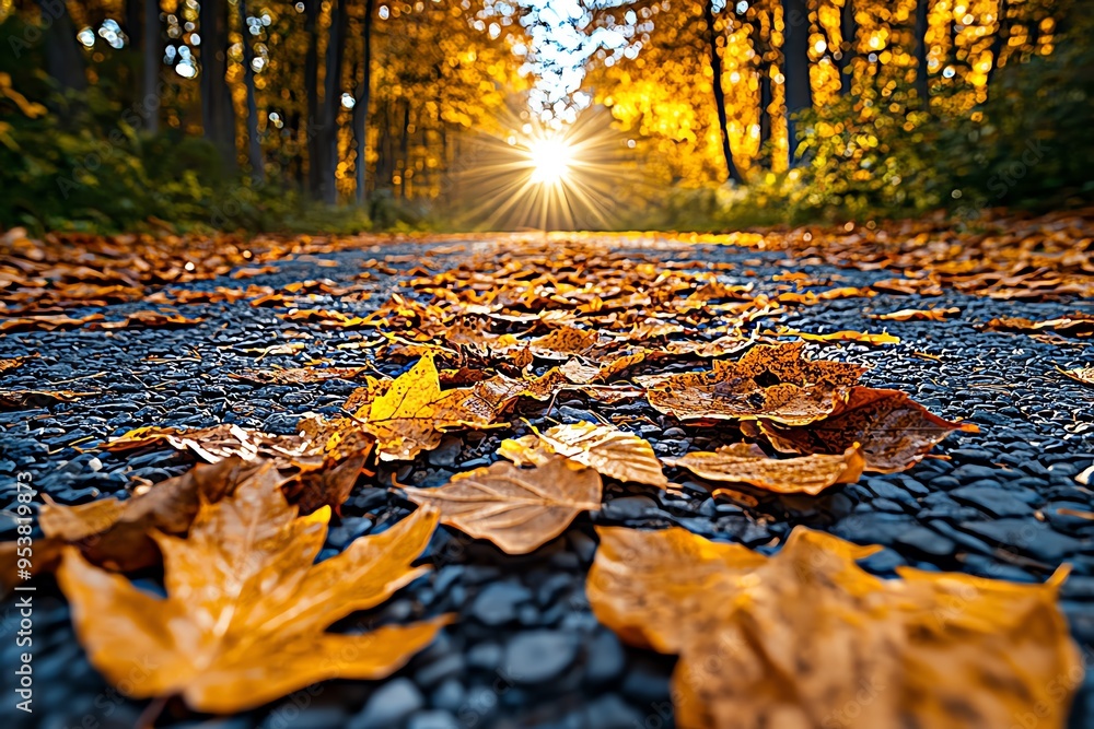 Enchanting Autumn Brown, Cozy, and Forest Path visualized in a forest ...