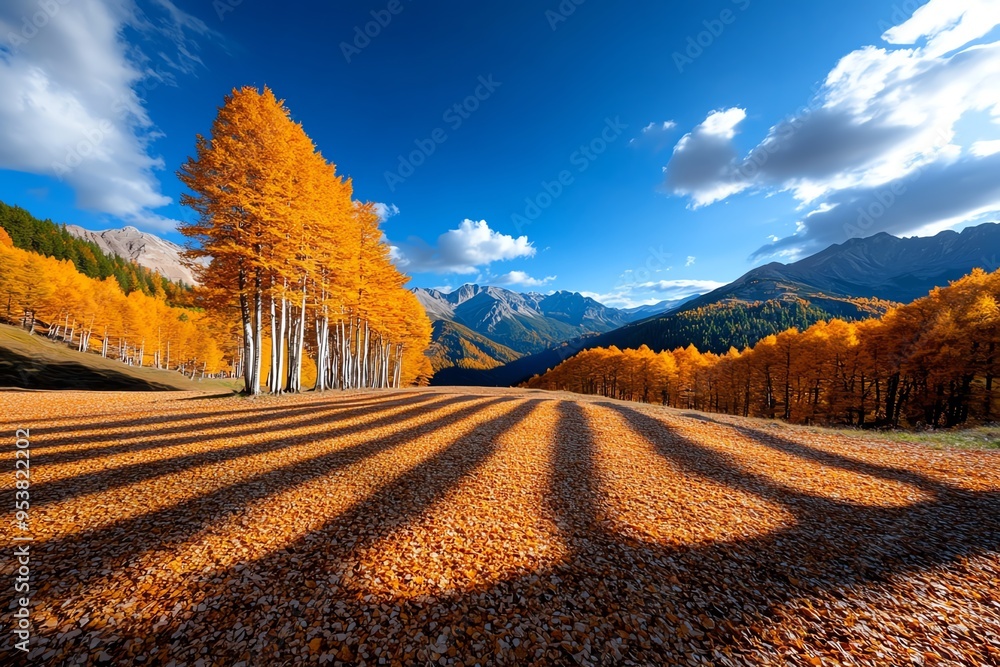 Enchanting Autumn Mysterious, Shadows, and Mountains visualized in a ...