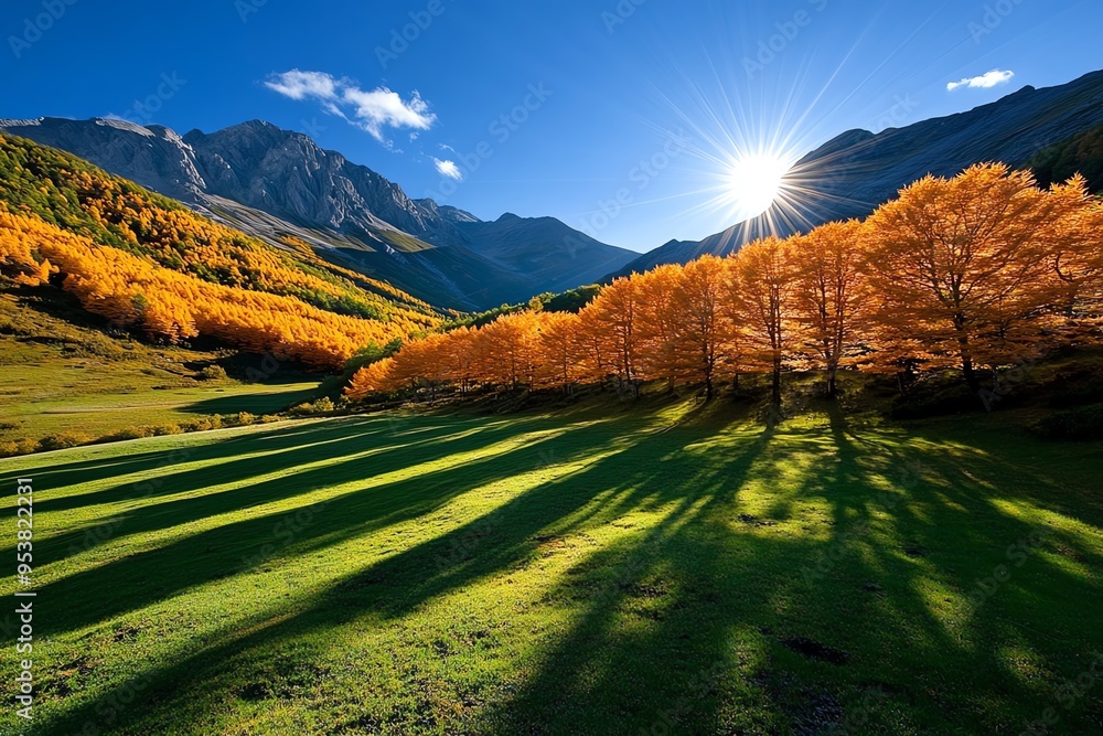 Enchanting Autumn Mysterious, Shadows, and Mountains visualized in a ...