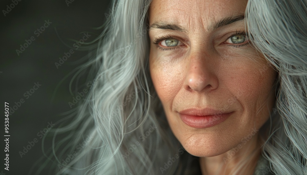 Beautiful Sophisticated Well Maintained 60-Year-Old Woman with Graceful ...