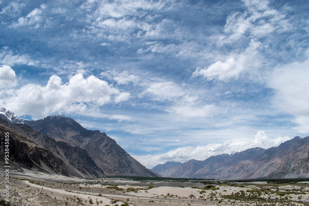 Nubra Vally in Ladakh, India the scenic view of leh ladakh with free ...