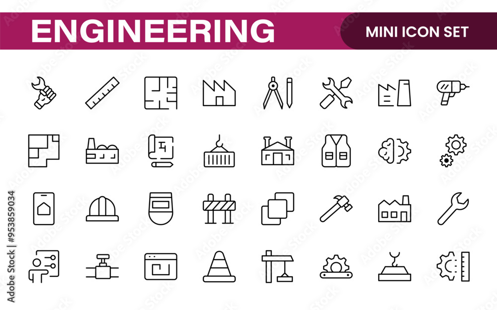 Comprehensive Engineering Icon Set: Precision-crafted icons for ...