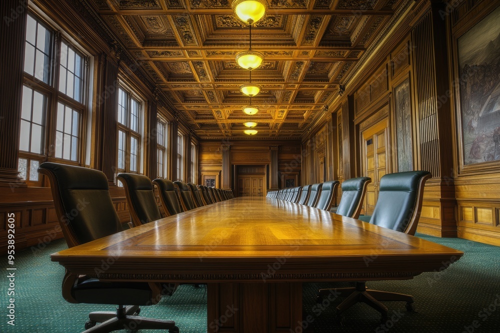 U.S. House Of Representatives 2024 Interior: Old Wooden Room with Table ...