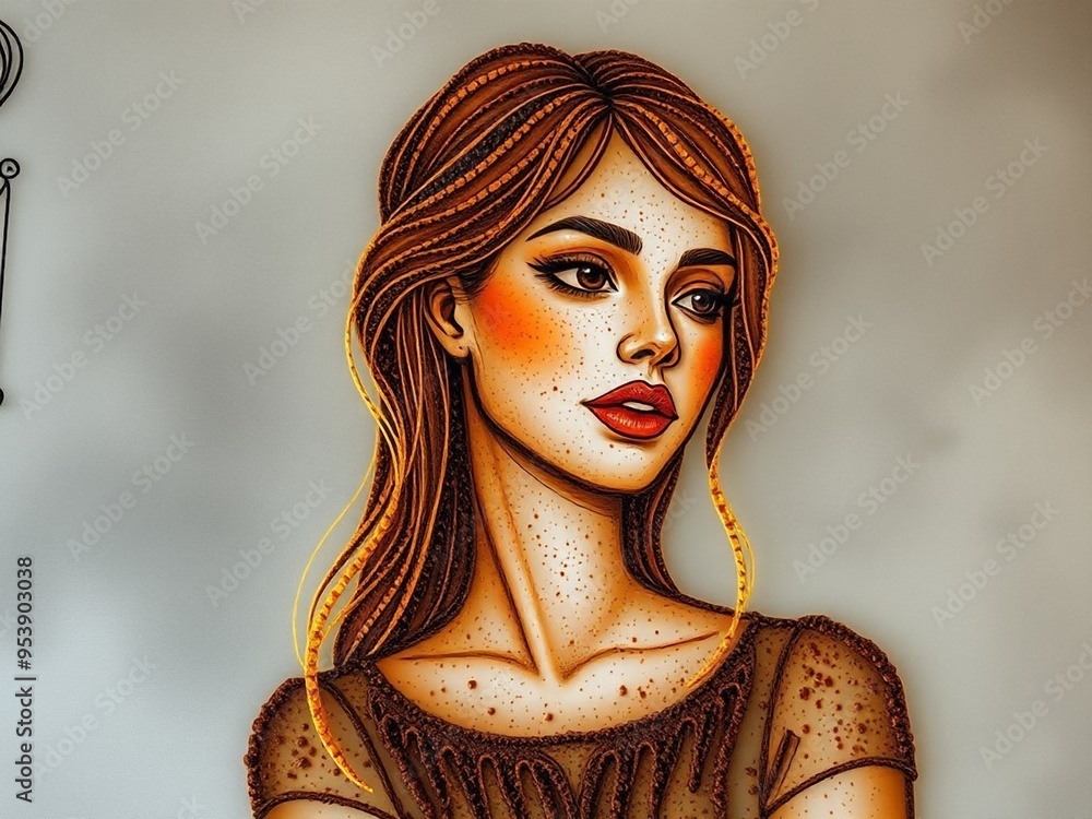 Drawings made with dry ground coffee on glass were cute, female ...