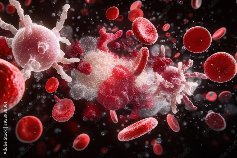 Immune Diversity: Vibrant Medical Illustration of White Blood Cell ...