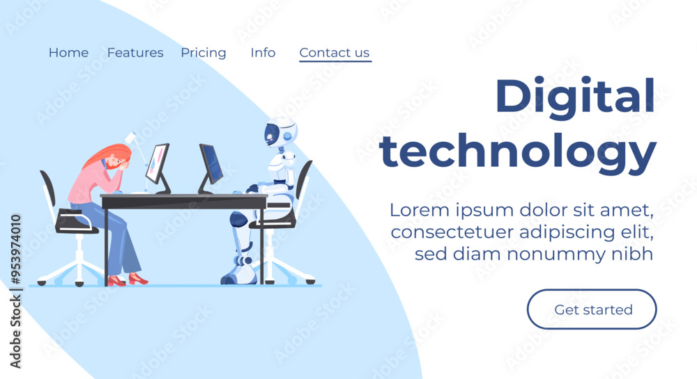 Artificial intelligence vs human. Technologies and competition concept ...