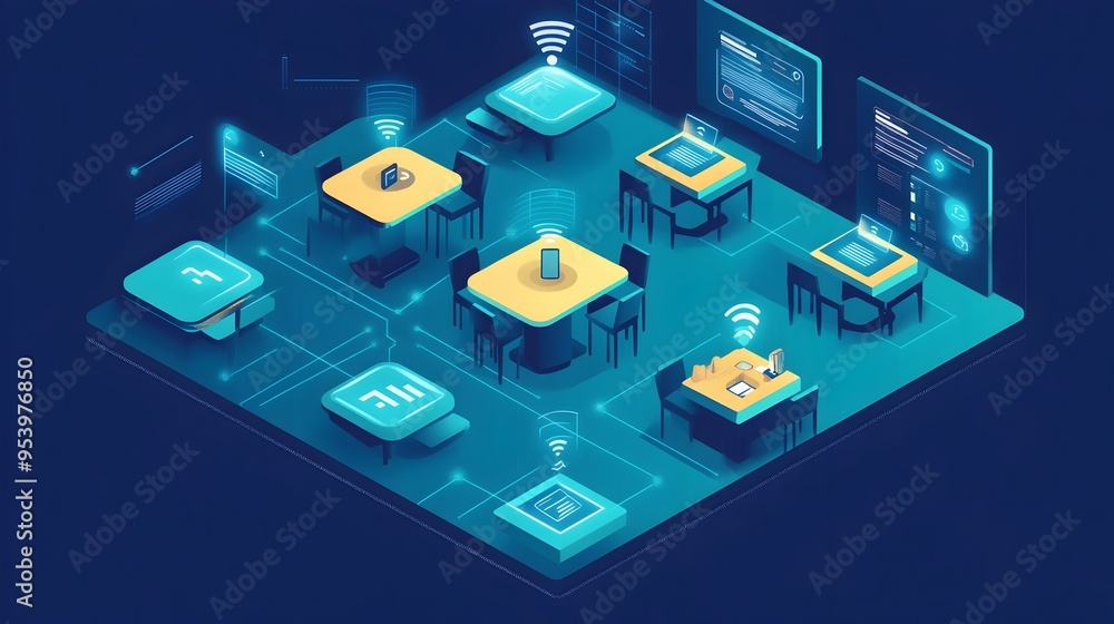 Innovative IoT Powered Tables Featuring Wireless Charging Capabilities ...