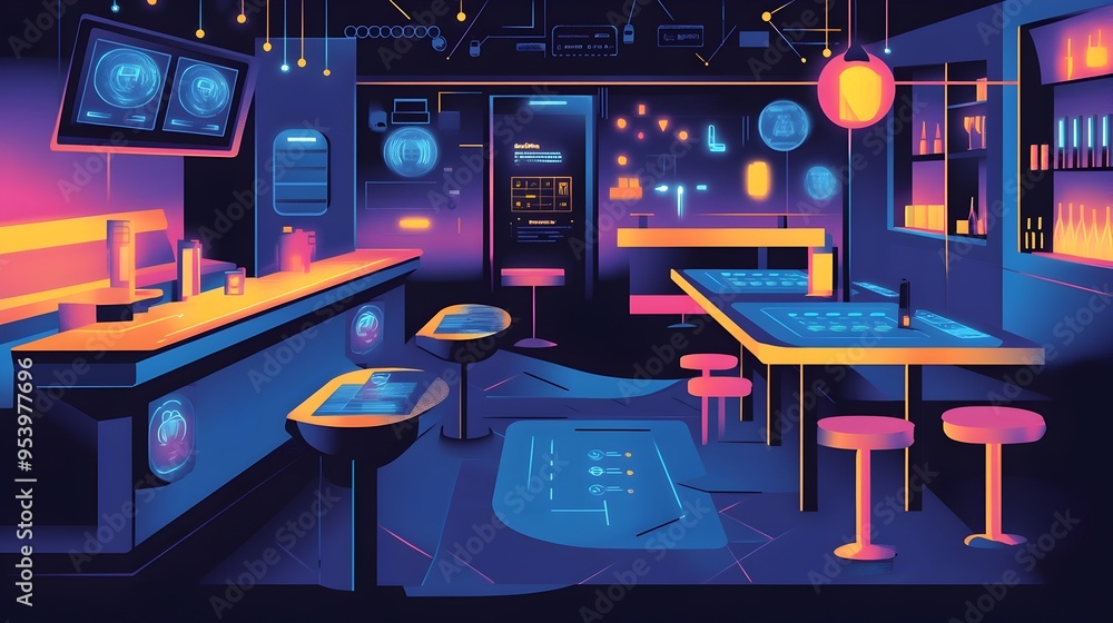 Graphic of IoT Connected Digital Menus and Ordering Systems Integrated ...