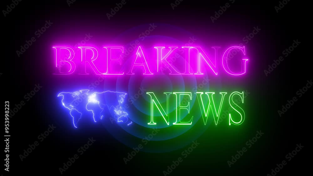 4K Broadcast Graphics Breaking News Broadcast TV Animation Graphic ...