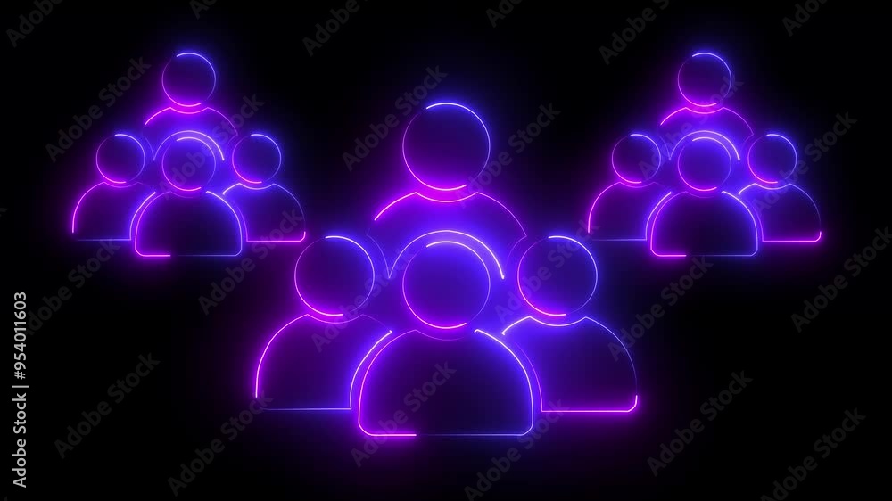 Team Work Icons concept. A group of people icon, Animated icon ...