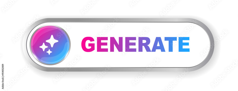 Generate AI button. Ai generate button icon vector file. ommand prompt to generative ai icon ...
