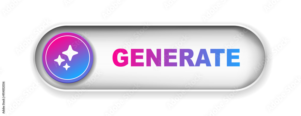 Generate AI button. Ai generate button icon vector file. ommand prompt to generative ai icon ...