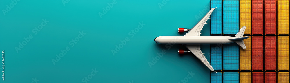 Aerial logistics for airfreight, visualizing the efficiency of ...