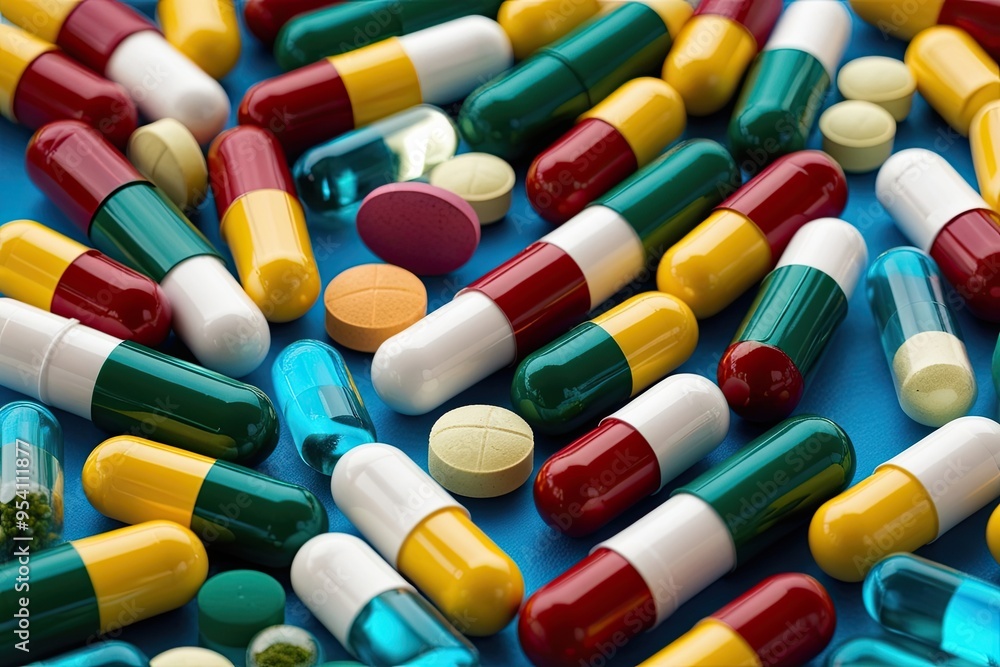 Diverse and Colorful Collection of Pharmaceutical Capsules Tablets ...