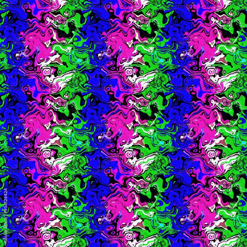 Whimsical ink splodge digital pattern with fun dripping paint effect ...