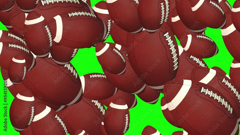 American Football, Ball Transition Animation. 4K, Alpha Channel. You ...