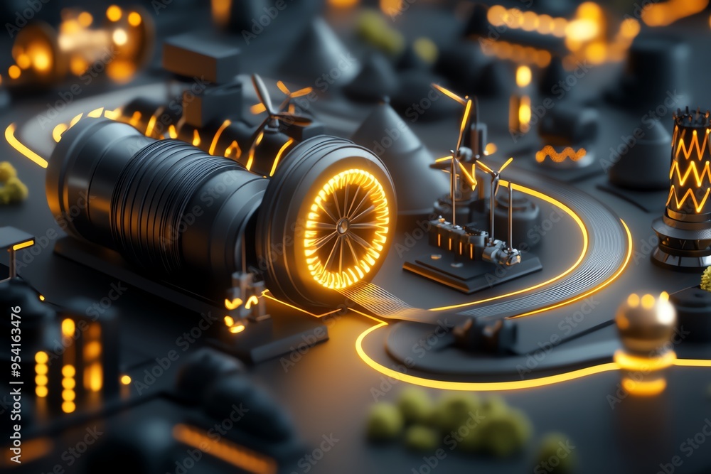 Energy Illustration Potential, Stored Energy, and Transformation ...