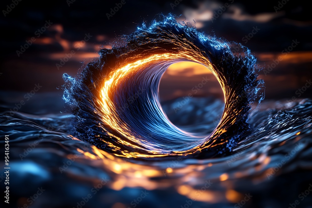 Energy Illustration Potential, Stored, and Energy Flow depicted in an ...