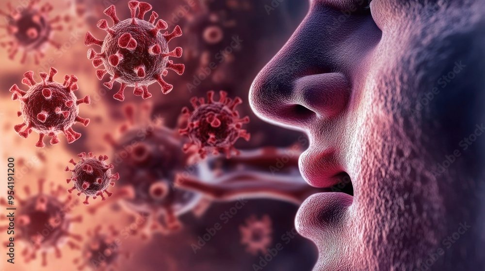 Eosinophils in the nasal passages during an allergic reaction ...