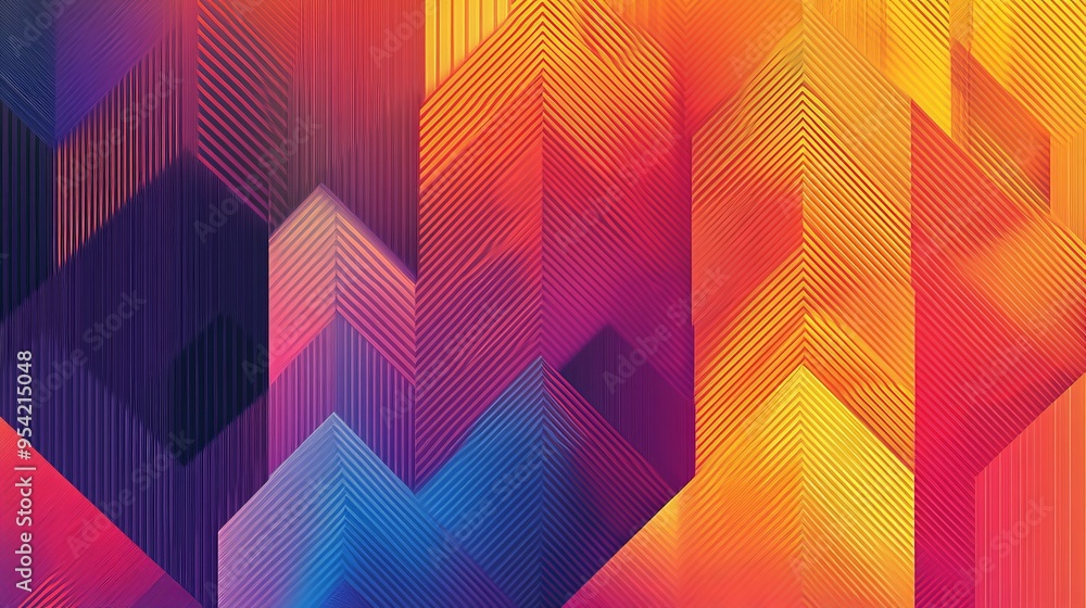 Design a geometric pattern with a series of repeating, staggered lines ...