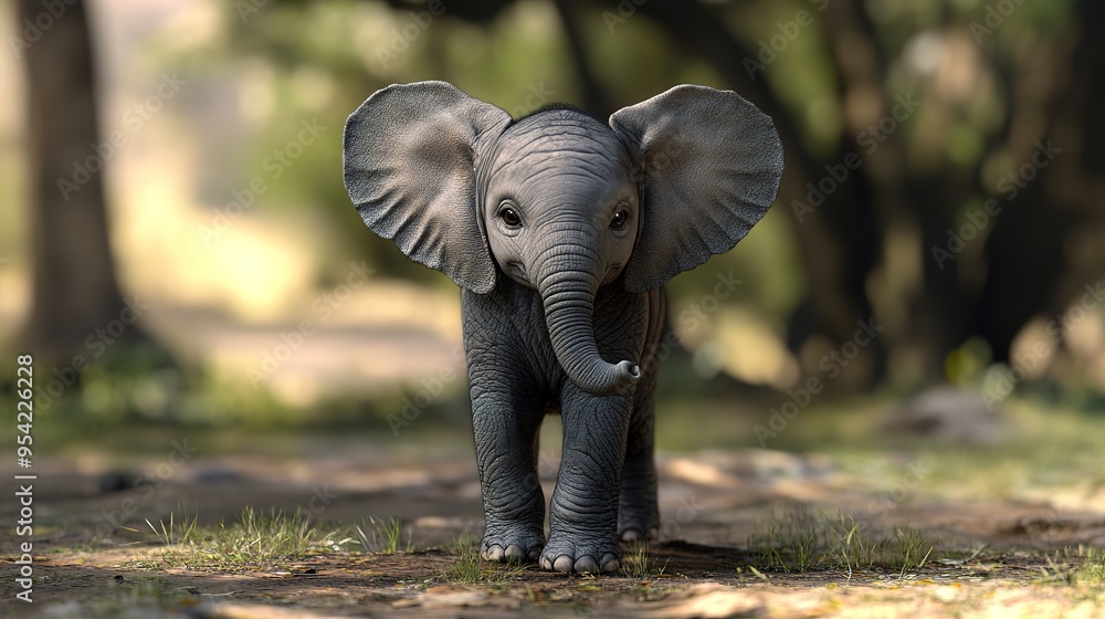 Ultra-Realistic Baby Elephant, Captured in Stunning Detail to Showcase ...