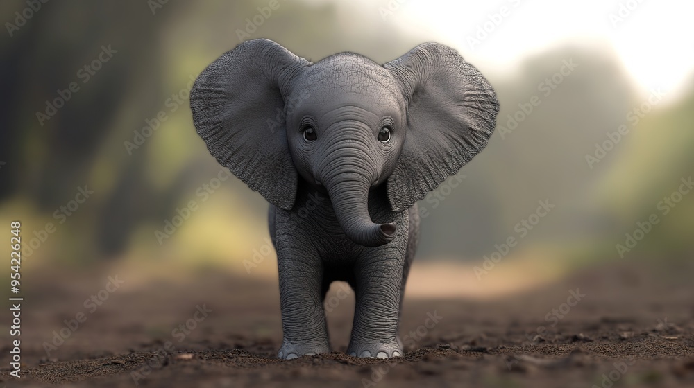 Ultra-Realistic Baby Elephant, Captured in Stunning Detail to Showcase ...