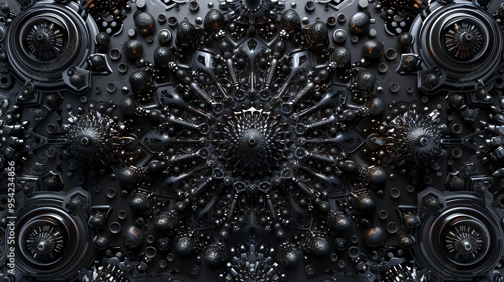 Photo & Art Print A complex, intricate 3D-rendered design featuring a ...