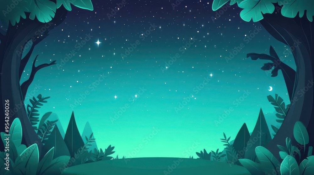 Experience an enchanting D animation of twinkling stars set against a ...