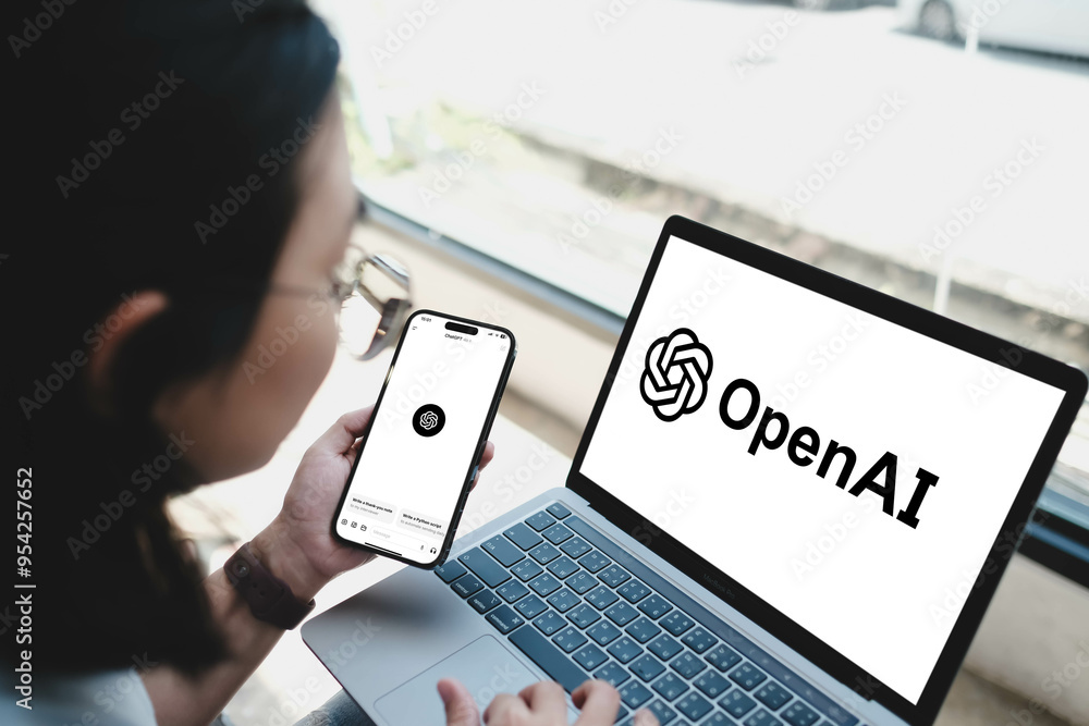 Bangkok. Thailand. September 5, 2024 : Screen with ChatGPT 4.o chat with AI or artificial ...