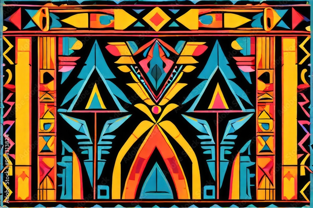 inca textile pattern a bold graphic depiction of an inca textile Stock ...