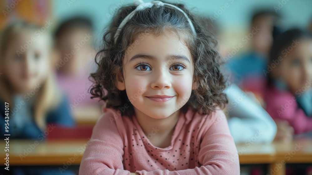 A multicultural classroom with children from different backgrounds, all ...