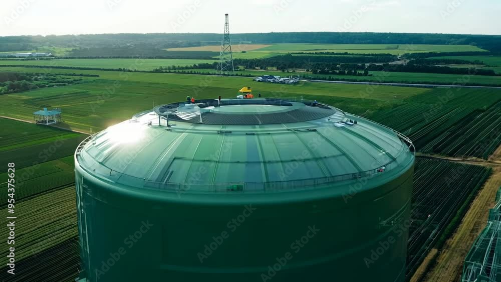 Tanks for storing methane - the result of processing agricultural waste ...