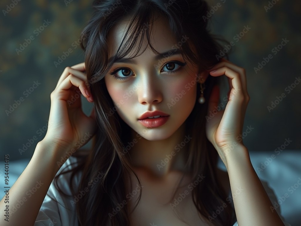 Entertaining full-length portrait of a young, ethereal beauty, 3D ...