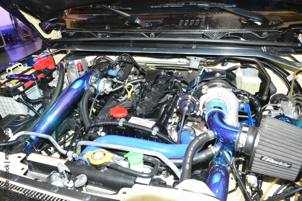 Suzuki jimny engine at Street Show Garage in Pasig, Philippines Stock ...