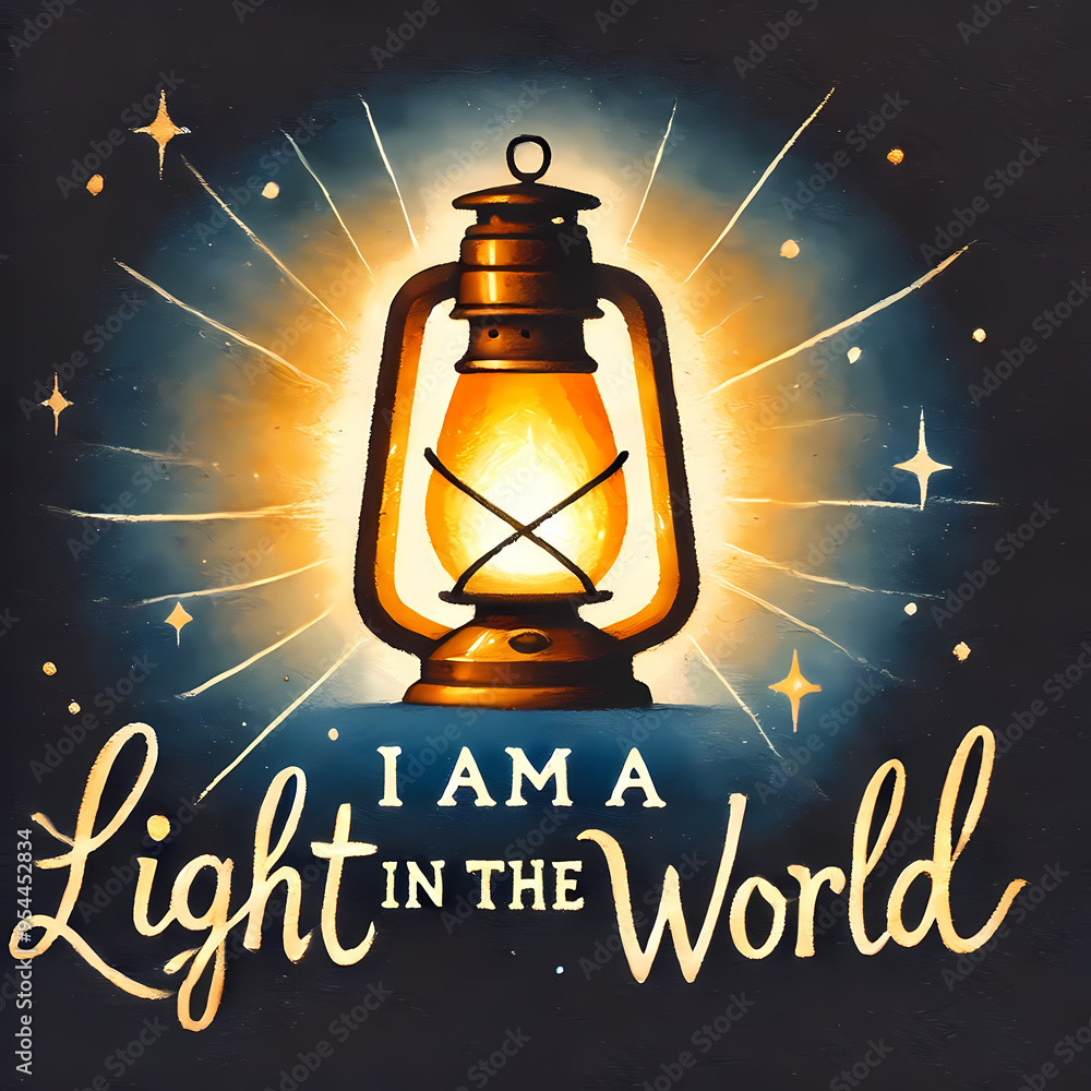 motivational quote design, I am affirmation, I am a llight in the world ...