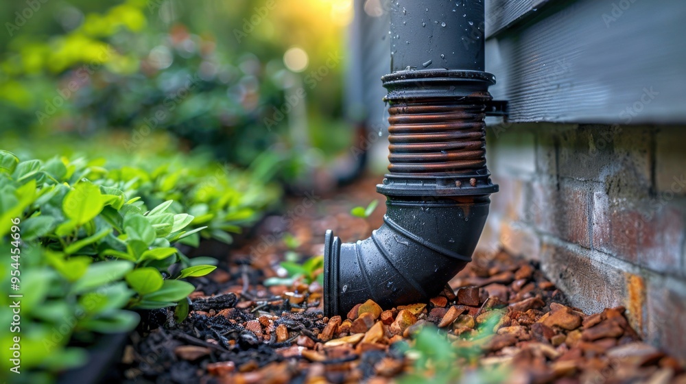 Downspout: A pipe that moves rainwater from gutters down to the ground ...