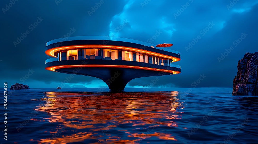 A repurposed offshore oil platform, now a luxurious eco-hotel and ...