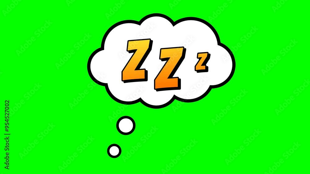 Sleep Bubble ZZZ Animation cartoon style. Transparent background or ...