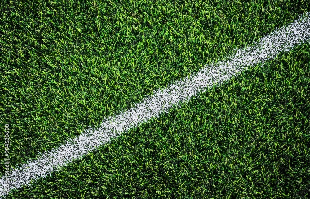 Image of Football Playground, Soccer Field, Goalpost, Stadium View ...