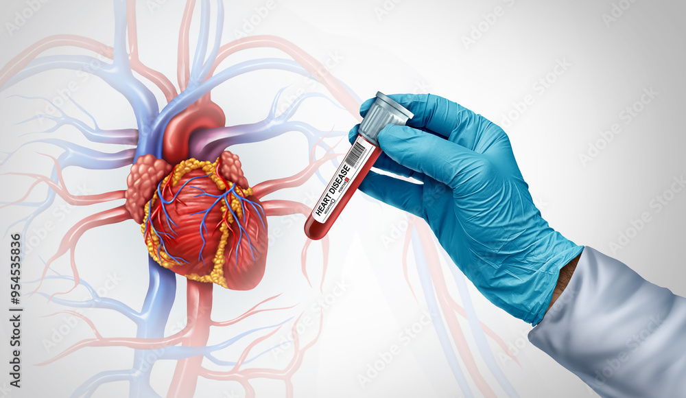 Heart Disease Blood Test and cardiovascular health diagnosis as a ...