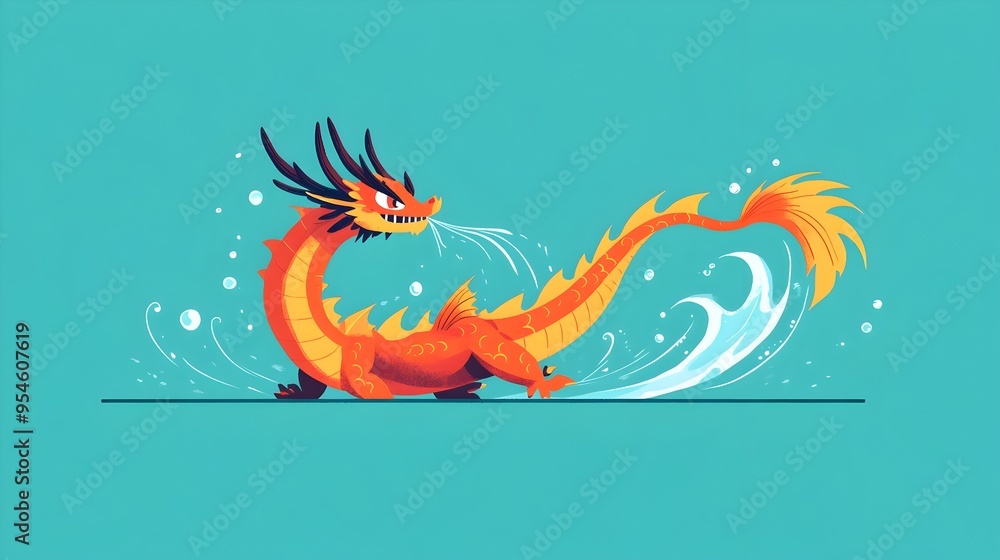 Powerful Sea Dragon Causing Whirlpools with a Flick of Its Tail on ...