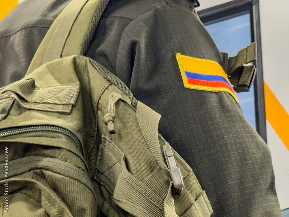 Rome, Italy - August 19, 2024: Cropped image of the Policía Nacional de ...