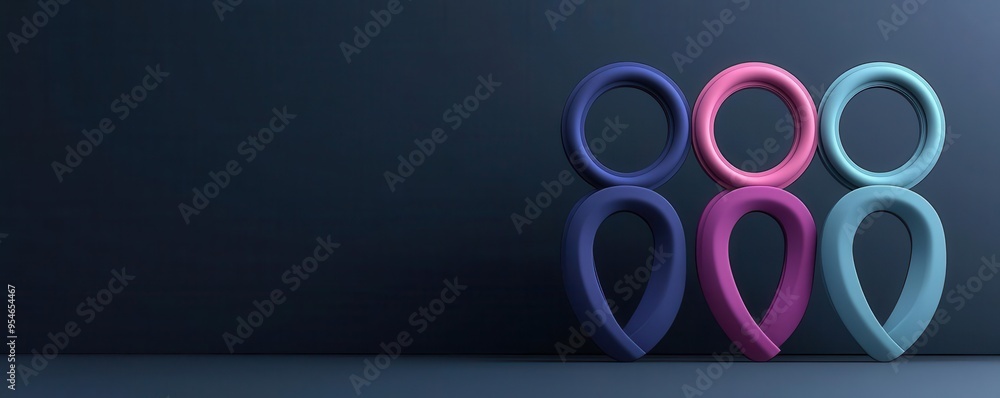 Female symbol morphing into diverse gender symbols, evolution of ...